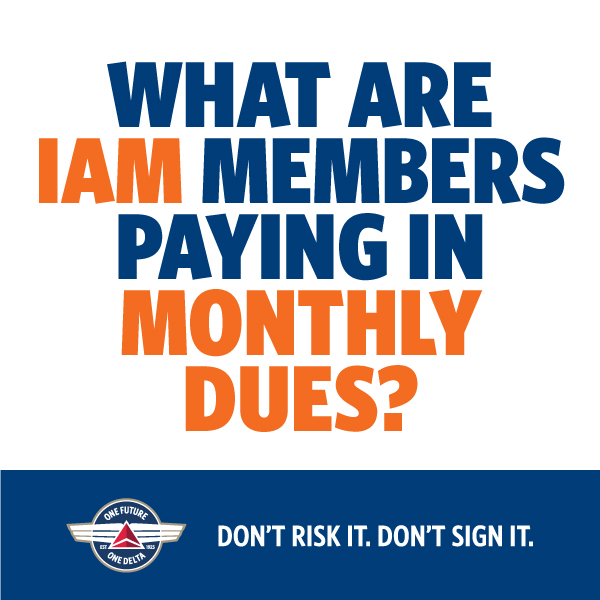 What are IAM members paying in dues?